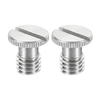 2Pcs 3/8"-16 Thread 16mm Length Camera Fixing Screw, Flat Slot Screws - Silver - Bed Bath ...